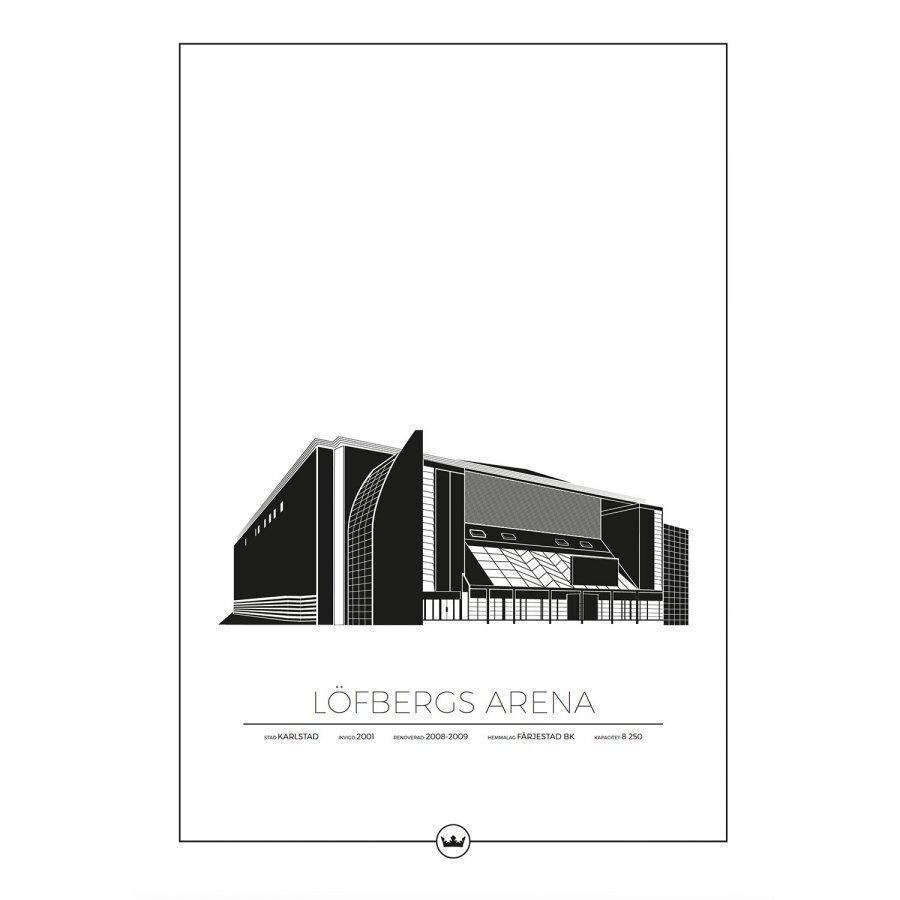 Sverigemotiv Löfbergs Arena Karlstad Poster Juliste 40x50 Cm ...